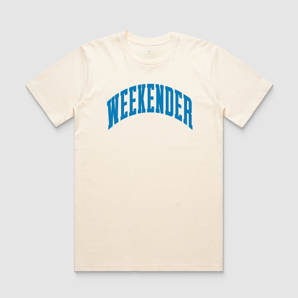 Weekender Varsity Tee – Because Weekend